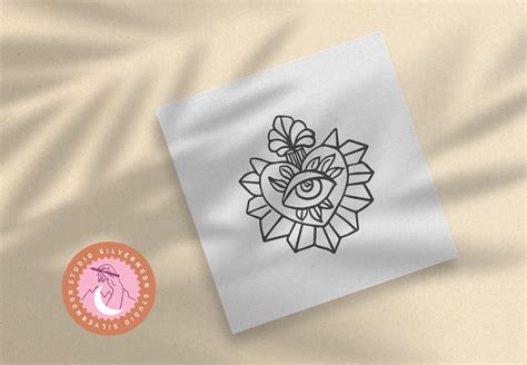 Sacred Heart Svg Png Spiritual Mexican Sacred Heart Folk Art Heart