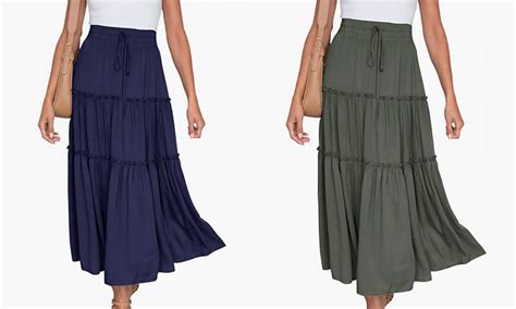 Womens Tiered Maxi Skirts Just 1740 Reg 29 At Amazon Ends Friday