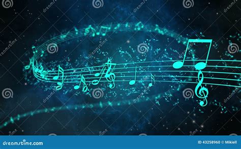 Animated Background With Musical Notes Music Notes LOOP Stock