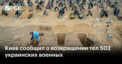 Киев сообщил о возвращении тел 502 украинских военных — РБК