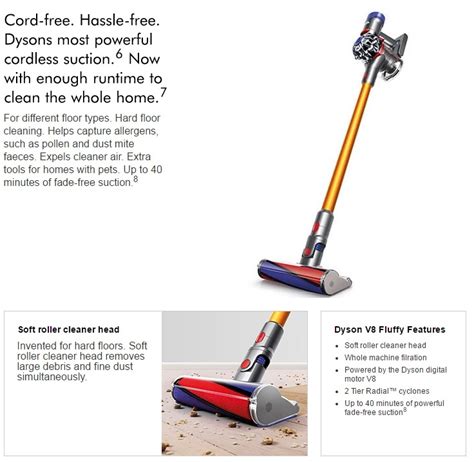 Buy DYSON SV10 V8 FLUFFY CORDLESS VACUUM CLEANER / LOCAL WARRANTY Deals ...