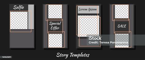 소셜 네트워크에 대한 미니멀 한 이야기의 집합입니다 사진에 대한 프레임 Seth는 고유 한 콘텐츠를 만들 수 있습니다 스토리용 템플릿입니다 Brand Name Online
