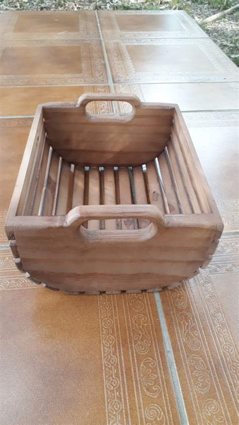Fruteira de Mesa Rústica em Madeira Elo7 Produtos Especiais