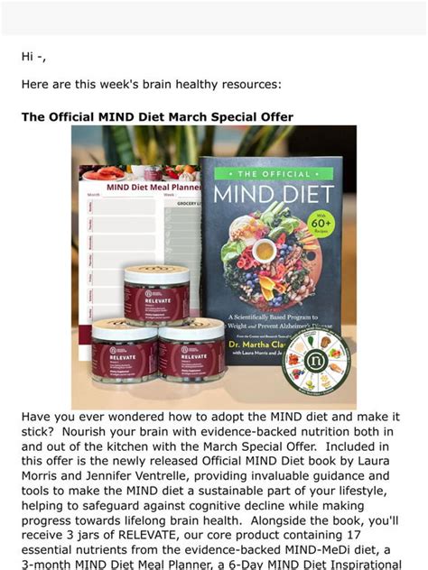 Neuroreserve Inc The Official Mind Diet Brain Bundle Milled