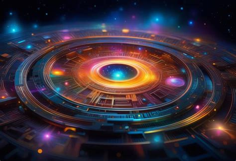 Unveiling The Cosmic Beauty Of Quantum Computing Premium Ai Generated Image