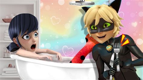 Miraculous Mermaid Ladybug Cat Noir Diner Time Paper Dolls Love