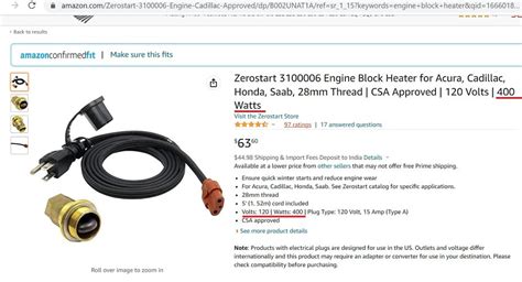 Engine Block Heater Power Consumption Calculator All Sizes