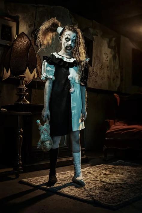 Terrifier Art The Clown Costume Dress Womens Art The Clown Cosplay