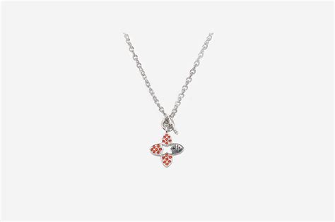 스쿠도 클로버 플라워 오렌지 스톤 네클리스 Scudo Kream