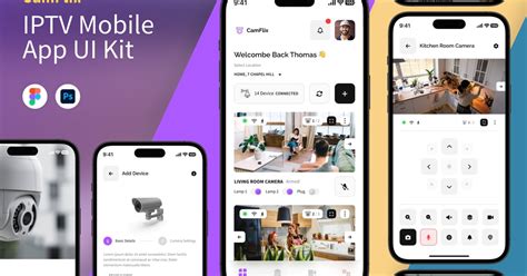 Cctv Iptv Camera Monitor Mobile App Ui Kit Ux And Ui Kits Ft Iphone Ui And Ios Envato