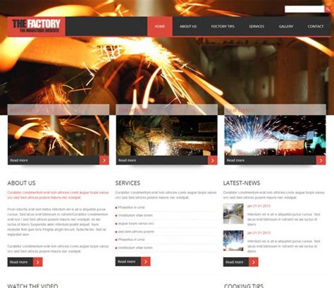 The Factory Free Responsive HTML5 CSS3 Mobileweb Template Website