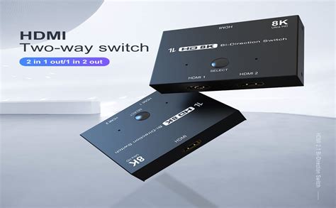 Amazon CABLEDECONN HDMI 2 1 Ultra 8K HD Bi Directional Switch 8K