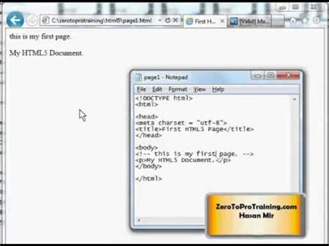 HTML5 Training Series HTML 5 Tutorial 5 HTML5 Comments YouTube