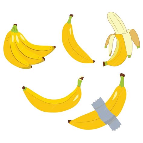 Premium Vector Bananas Clipart Set
