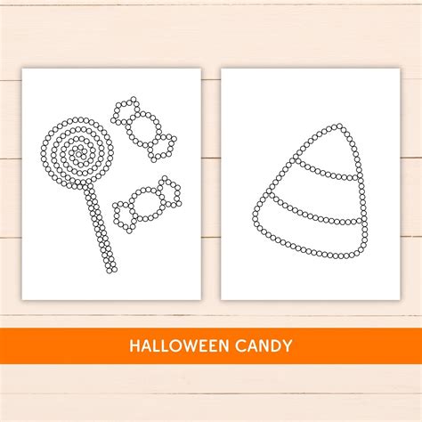 Halloween Q Tip Tracing Sheets Printable Preschool Worksheets For
