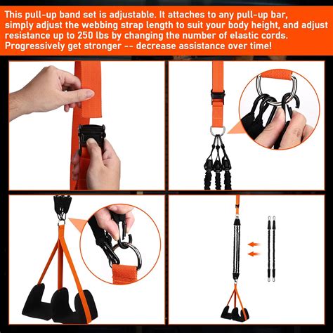 TOBWOLF Pull Up Assistance Bands 50lbs 260lbs Heavy Duty Pull Up