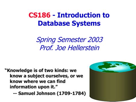 Introduction To Database Systems