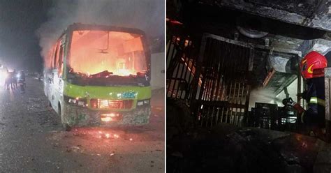 একই সময়ে ঢাকায় দুই বাসে আগুন