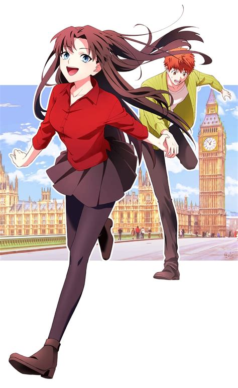 Tohsaka Rin And Emiya Shirou Fate And 1 More Drawn By Karasaki Danbooru