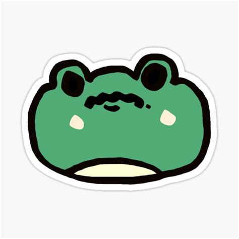 Frog With Moustache Sticker Sticker For Sale By Sandis008 Redbubble
