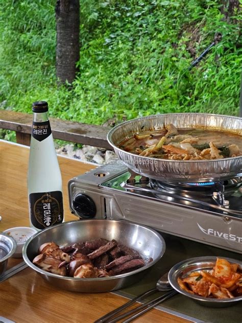 수영장 계곡이 있는 홍천 숙소 하늘바라기글램핑 네이버 블로그