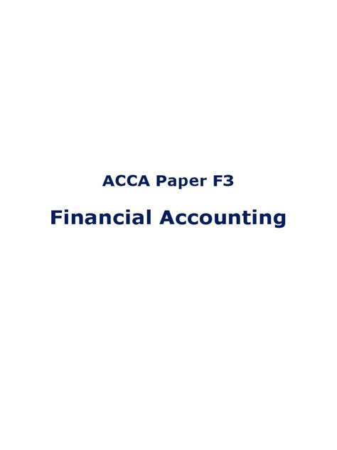 F3 London School Notes Pdf Debits And Credits Bookkeeping