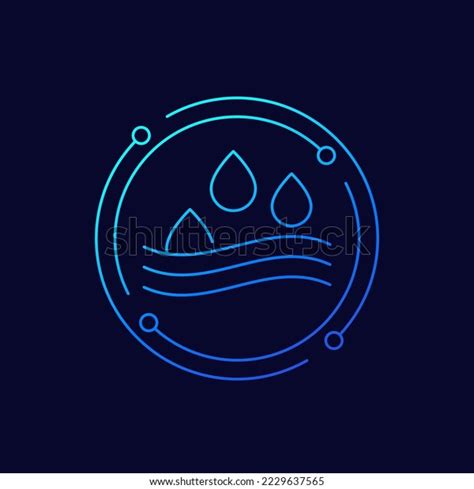 Absorption Icon Absorb Water Linear Design Stock Vector Royalty Free