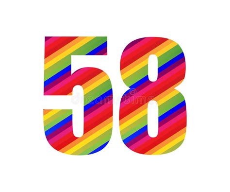 Number Rainbow Style Numeral Digit Colorful Number Vector