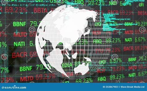 Animation Of Globe Rotating Over Data Processing And Servers In Green