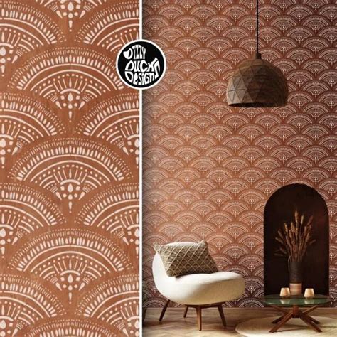 Boho Stencils Dizzy Duck Designs Stencils Wall Wall Fans Wall Stencil Nursery