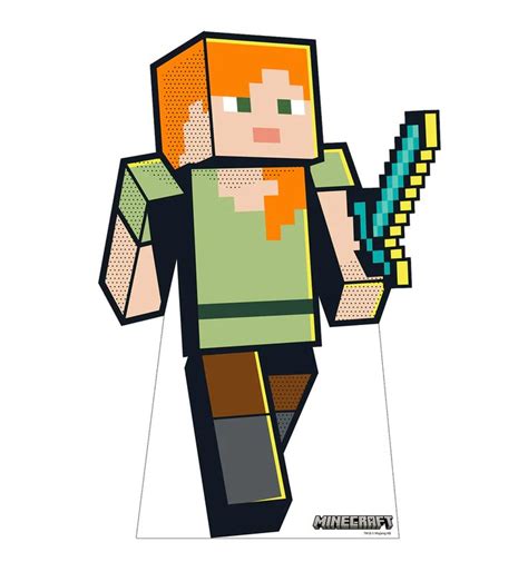 Minecraft Alex Cardboard Cutout Standee Cardboard Cutout Minecraft Minecraft Stickers