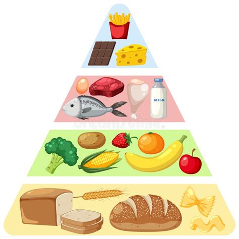 Food Nutrition Groups Pyramid Stock Vector Illustration Of Pyramid