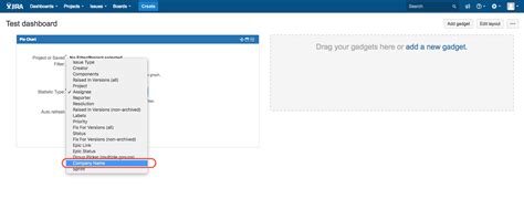 Some Fields Are Not Showing In Any Dropdown Menus Of Dashboard Gadgets Jira Atlassian