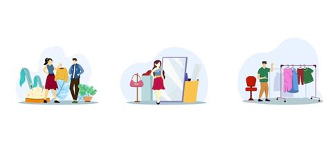 Premium Vector Fashion Expert Designer Flat Bundle Design