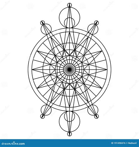 Ligne Mystique Spirituelle Noire Symbole Illustration De Vecteur