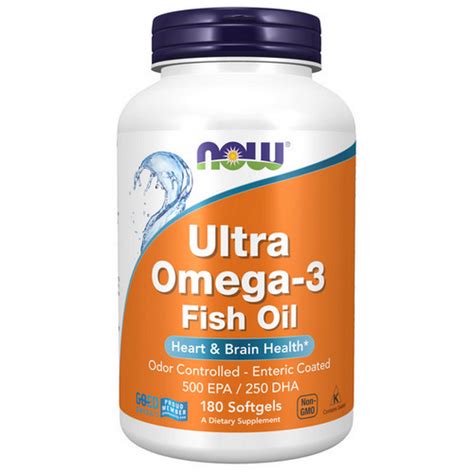Now Foods Ultra Omega 3 Fish Oil Heart And Brain Health 500 Epa 250 Dha