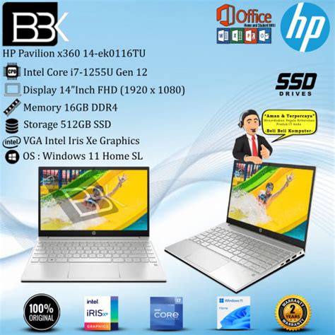Jual Hp Pavilion X Ek Tu I U Gb Gb Ssd Vga Win Hs Yr Jakarta Pusat