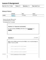 Lesson Assignment STAT Section Stat Concepts WC SP Pdf