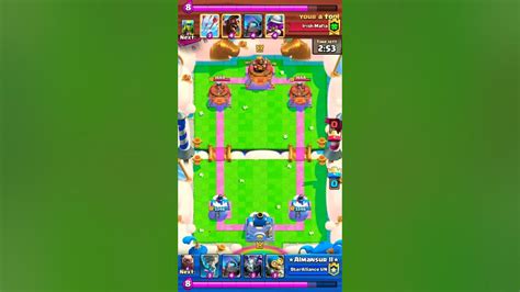Clash Royalecr Gameplaygolemnight Witch Deck Youtube