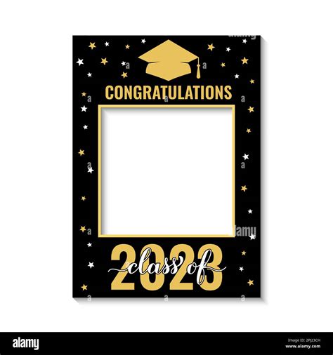 Class Of 2023 Photo Booth Frame Isolated On White Graduation Party