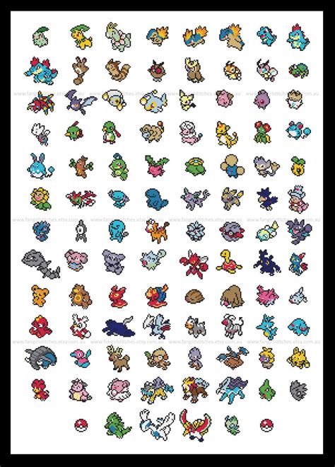Second Generation Generation Ii Pokemon 100 Pokemon Parody Etsy