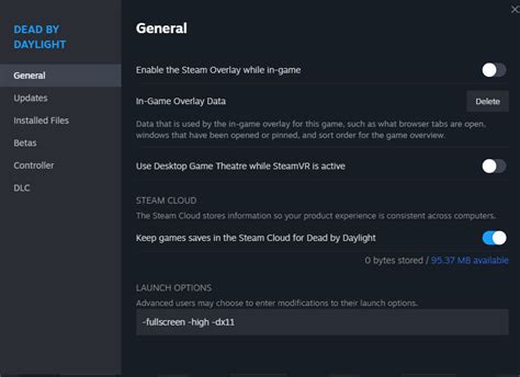You Can Now Disable Steam Overlay While Playing Dbd — Bhvr
