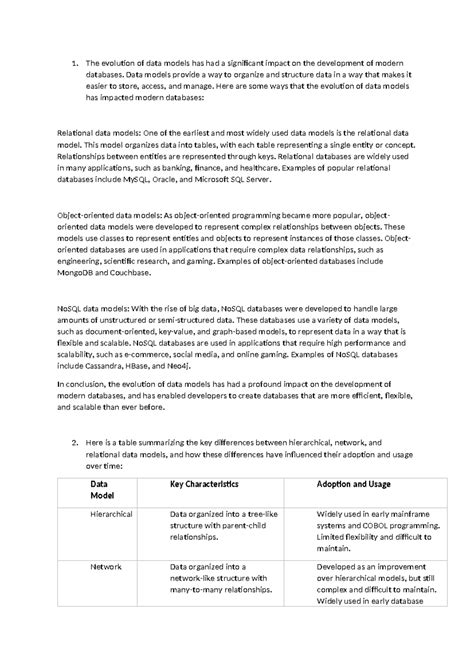The Evolution Of Data Models Data Models Provide A Way To Organize And Structure Data In A Way
