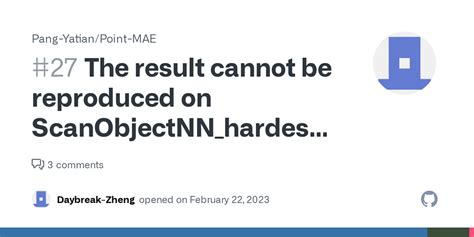 The Result Cannot Be Reproduced On ScanObjectNN Hardest ScanObjectNN Objectbg And ShapeNetPart