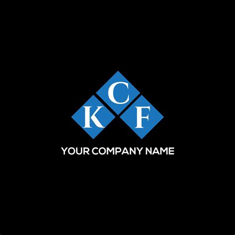 Kcf Letter Logo Design On Black Background Kcf Creative Initials