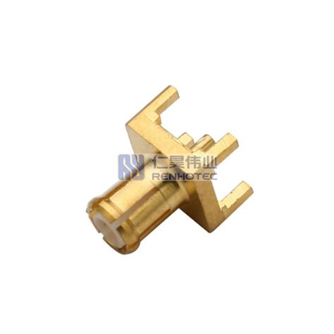 Straight Mcx Male Solder Panel Mount Through Hole 50ohm Renhotec