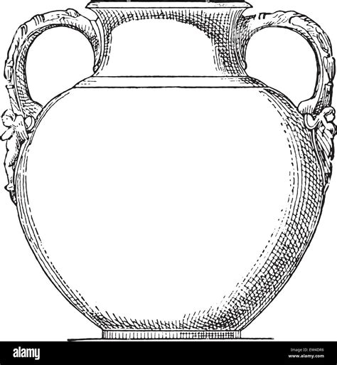 Bronze Vase Vintage Engraved Illustration Stock Vector Image And Art Alamy