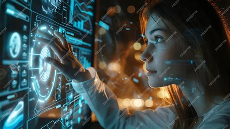 Premium Photo Thoughtful Female Data Analyst Working Late At Night On