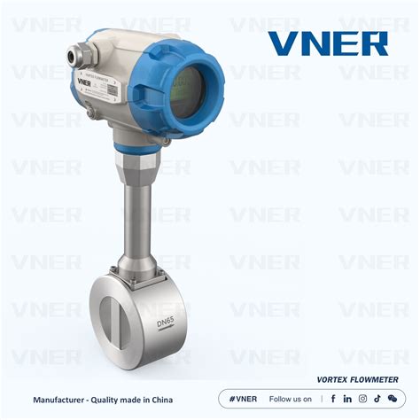 LCD Display Flowmeter Shock Resistant Gas Wafer Connection Vortex Flow Meter Vortex Flow Meter