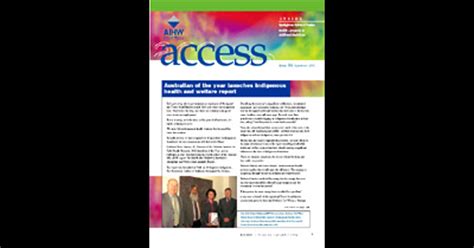 Aihw Access No 14 October 2003 Formats Australian Institute Of